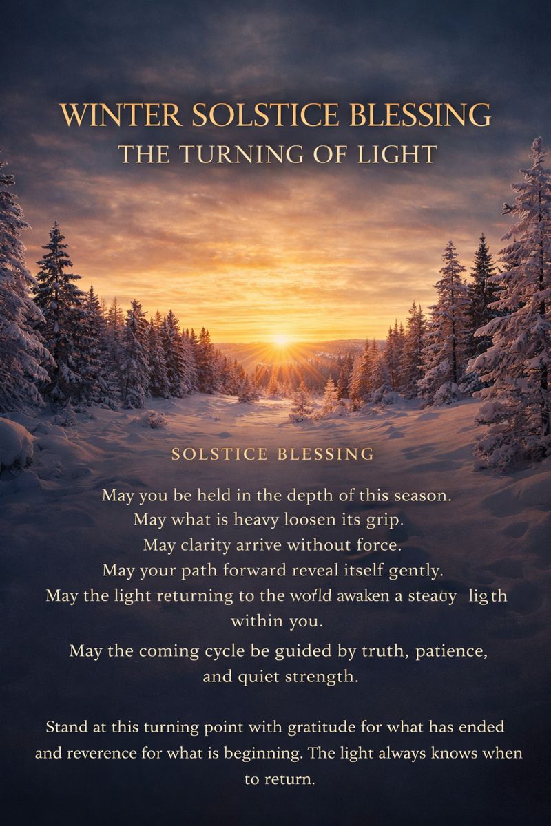 Winter Solstice Blessing: Honoring the Turning of Light - Anca Uni